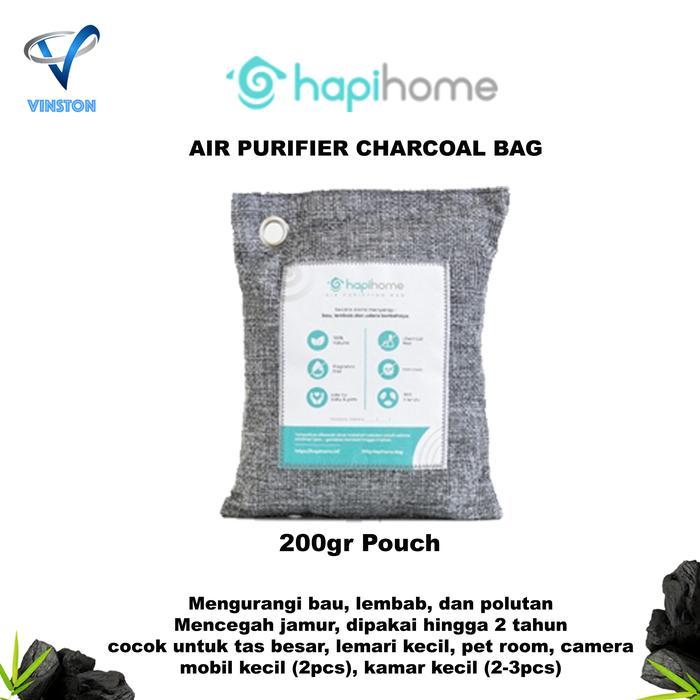 HAPIHOME 200GR - BAMBOO CHARCOAL ACTIVE AIR PURIFYING BAG, NATURAL AIR ...