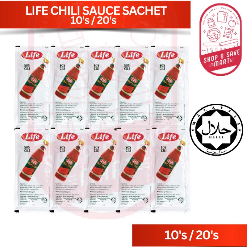 Life Chili Sauce Sachet / Tomato Sauce Sachet 10s 20s 50s x 10g ...