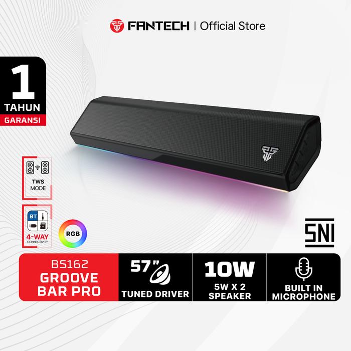 Promo Fantech Speaker Gaming Wireless Groove Bar PRO BS162 RBG SoundBar ...