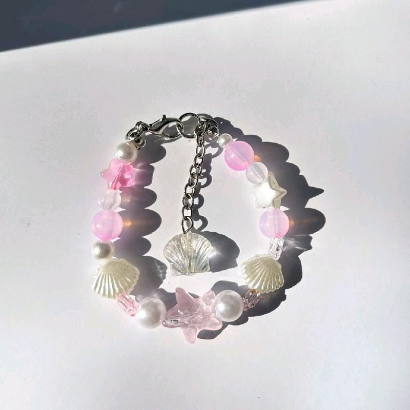 Starfish beads bracelet/ sea theme bracelet/ gelang manik bintang laut ...