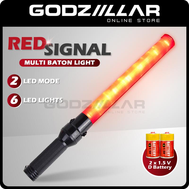 (54CM) Lampu Stick Trafik Baton LED 2 Mod Lampu Amaran Merah Kawalan ...