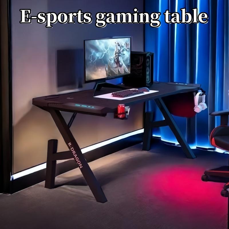 【SG Local Seller】Computer Desk Carbon Fiber Desktop Gaming And E-Sports ...