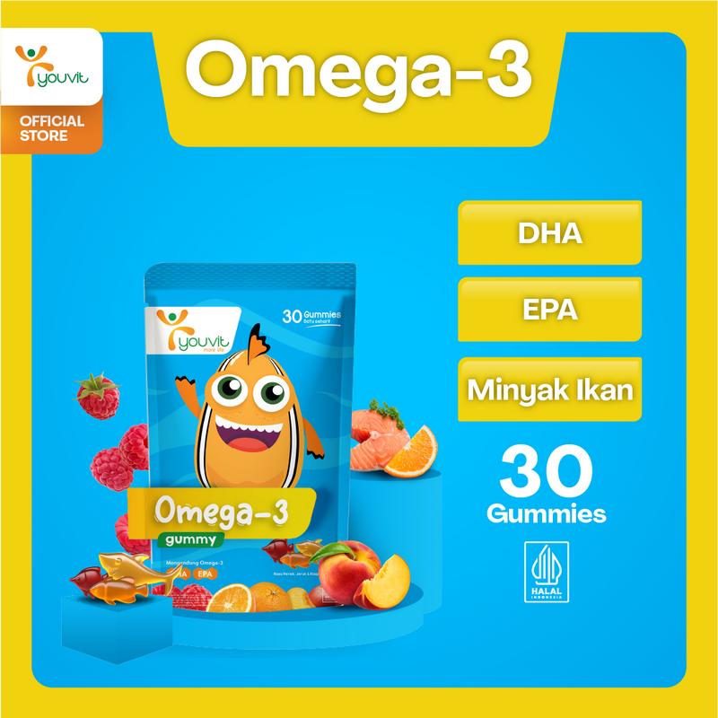 Youvit Omega 3 Anak 30 Hari dengan Minyak Ikan dan DHA - Shop | Tokopedia