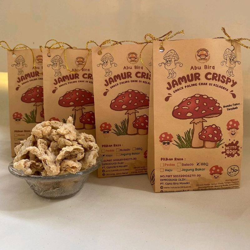 Snack Jamur Tiram Crispy Abu Bira - Kemasan 40gram - Camilan - Shop ...