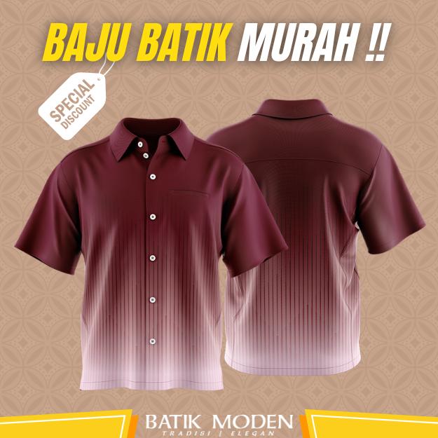 Batik Moden Maroon | Korean Crepe Premium Quality - TikTok Shop Malaysia