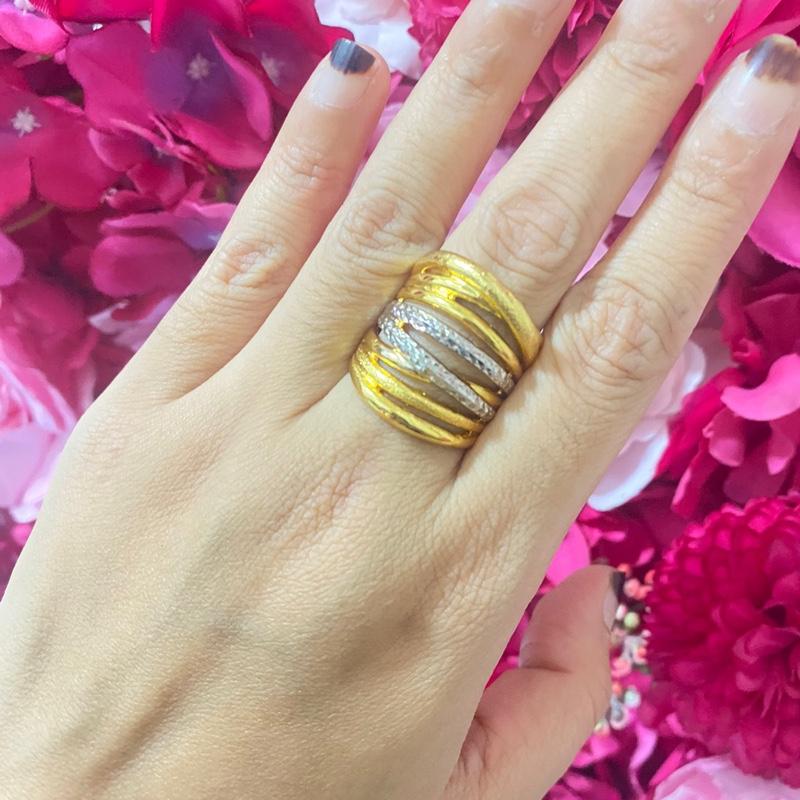 Suasa Ring 2 Colour Adira Ring Chunky - TikTok Shop Singapore