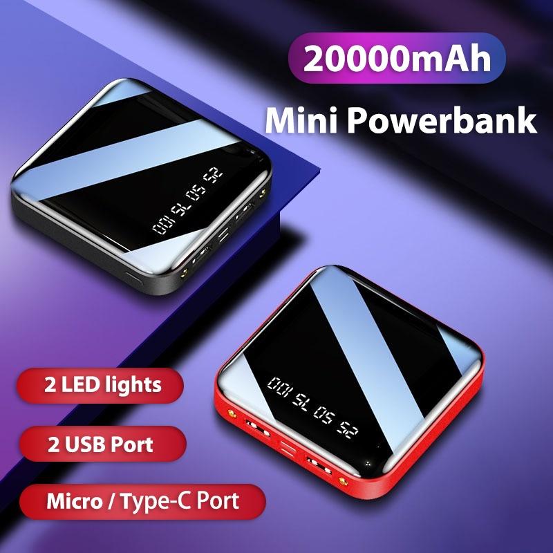Powerbank 20000mAh Mirror texture Fast Charge With cables US - TikTok ...