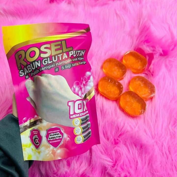 ROSEL SABUN GLUTA PUTIH 5BIJI SATU PLASTIK - TikTok Shop Malaysia