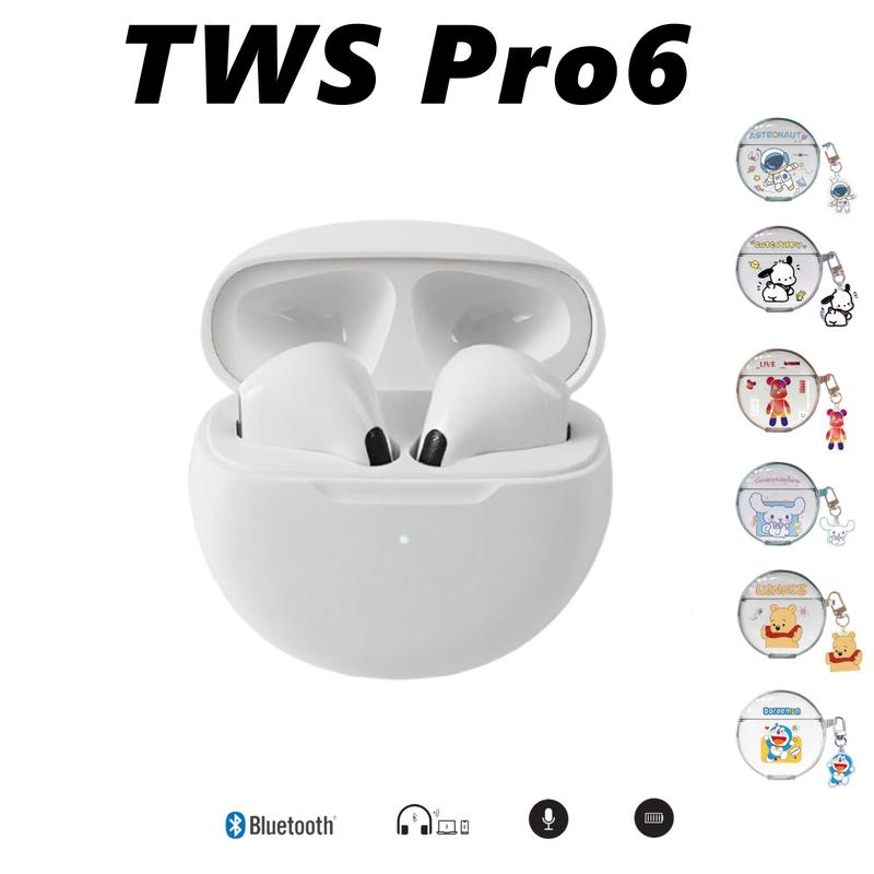 [FREE CASE]TWS Pro6 Earphones Mini Bluetooth Earbuds TypeC Wireless ...