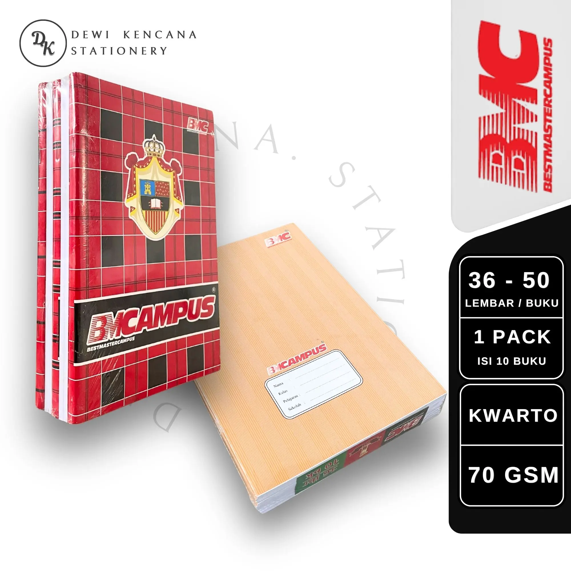 Buku Tulis Campus Boxy BMC 36 dan 50 Lembar 1 Pack Isi 10 Buku - Shop ...
