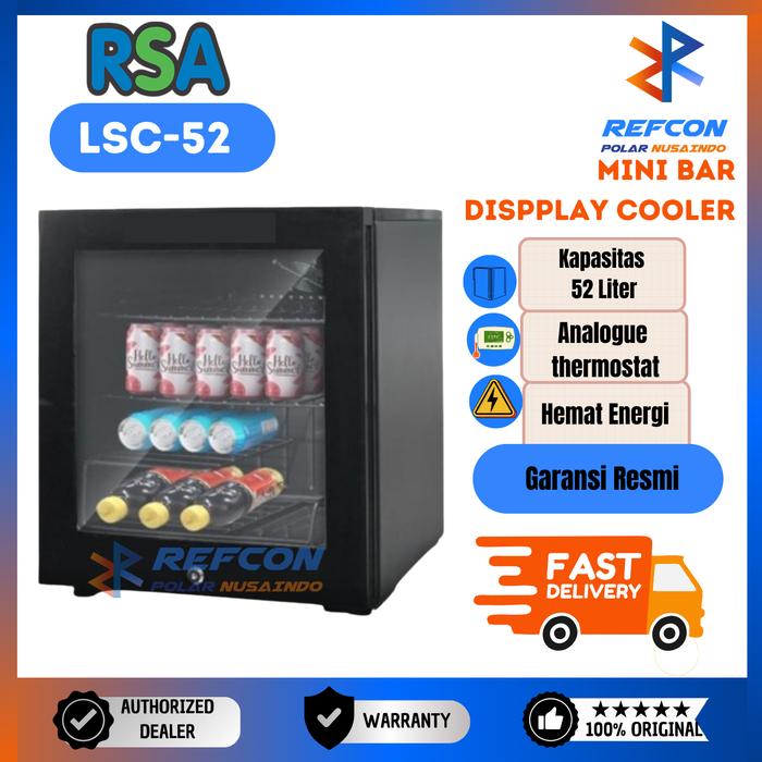 Promo Showcase Mini Bar RSA LSC52 / LSC 52 Display Cooler Portable 52 ...