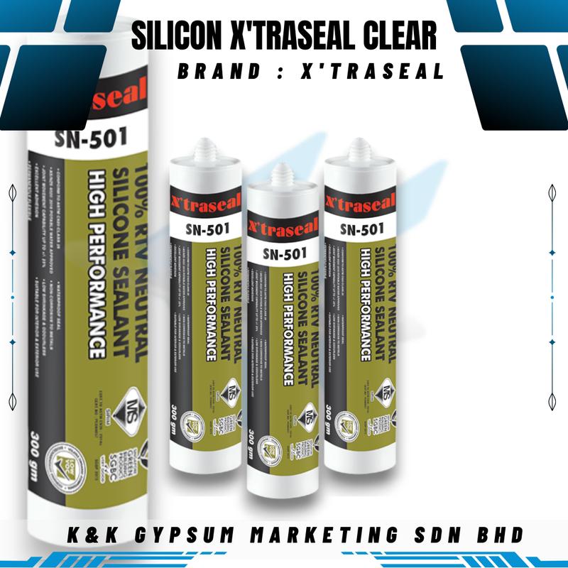SN-501 X'TRASEAL 100% NEUTRAL SILICONE SEALANT (SILICONE CLEAR ...