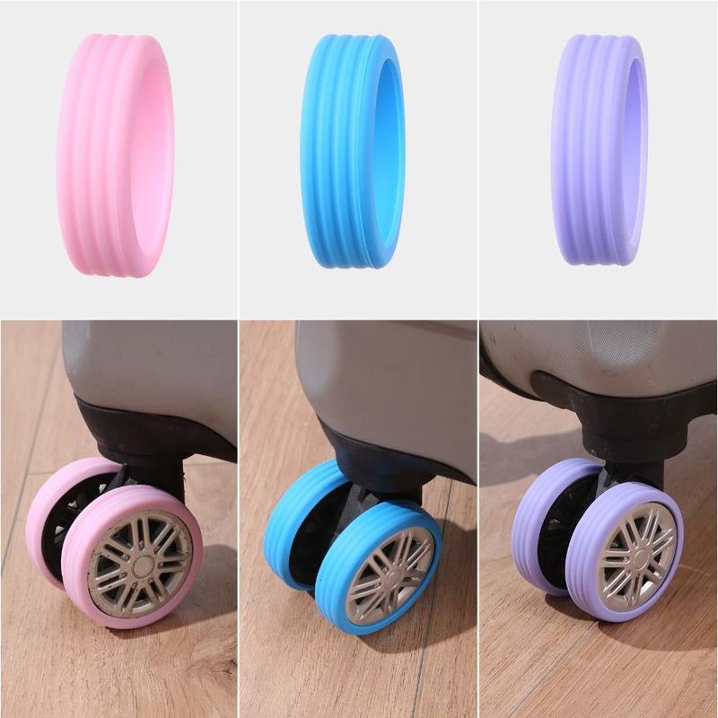 4/8PCS/Set Silicone Luggage Wheels Protector Universal Reduc - TikTok ...