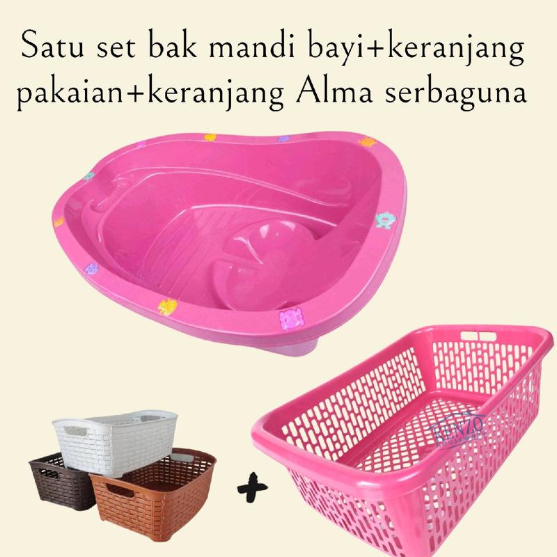 PAKET LENGKAP 3PRODUK PERLENGKAPAN MANDI BAYI. BAK MANDI BAY - Shop ...
