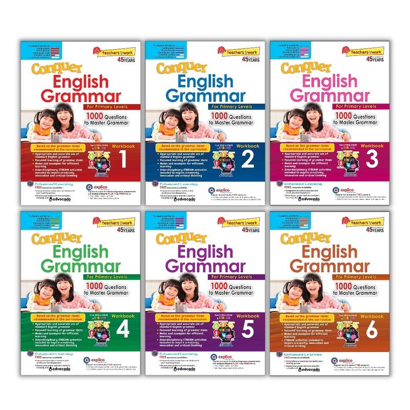 Conquer English Grammar For Primary Levels Workbook 1 - 6 | Skill-based - TikTok Shop Singapore