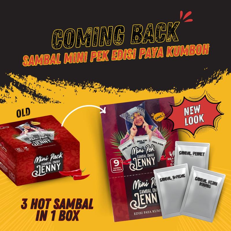 Sambal Omak Jenny Set Mini (1pcs) | Sambal Pedas 3x/5x/ | Sambal ...