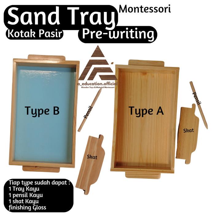 CEK LANGSUNG! MONTESSORI SAND TRAY TRACING TRAY KOTAK PASIR MONTESSORI ...