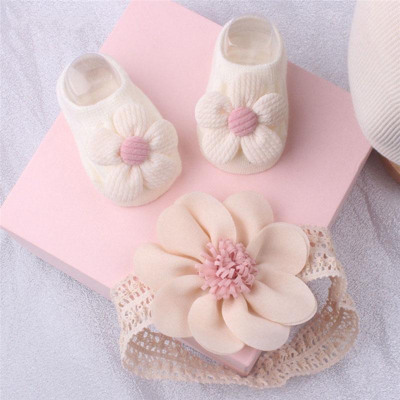 Set Ikat Kepala dan Stokin Bayi, 2 Keping, Ikatan bentuk rama-rama ...
