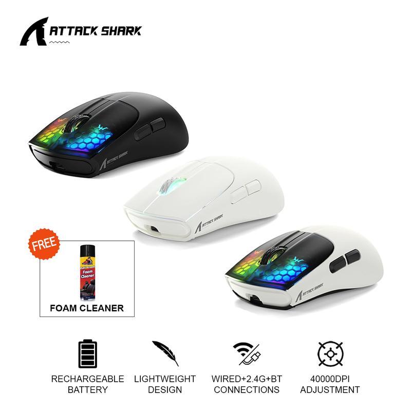 Attack Shark X5 Wireless Gaming Mouse Tri-Mode 2.4G USB-C Wired ...