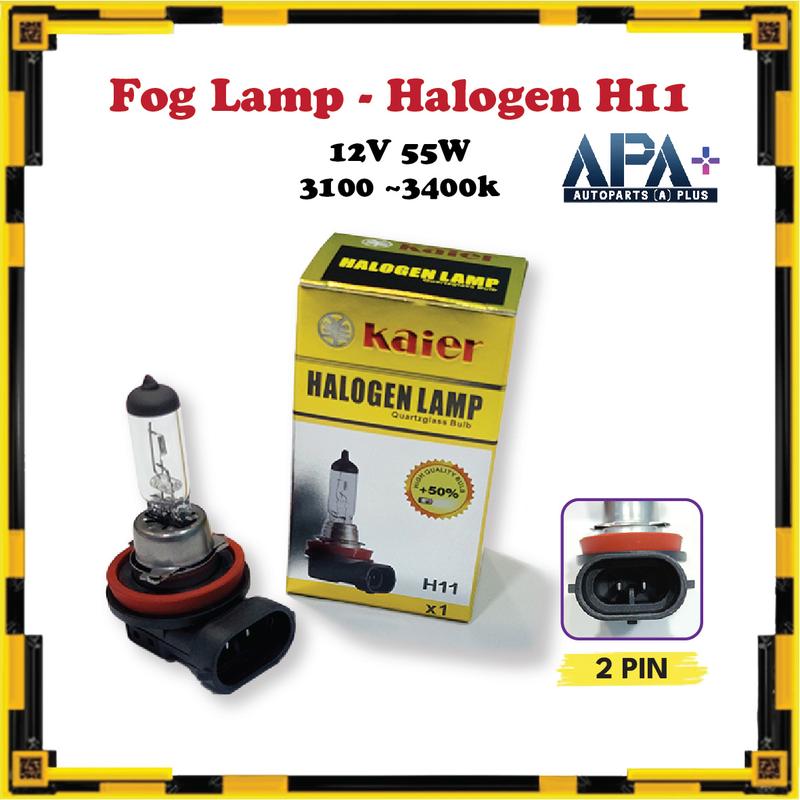 Halogen Bulb H11 / H8 - 3100~3400K - 12v 55w - Mentol / Fog Lamp ...