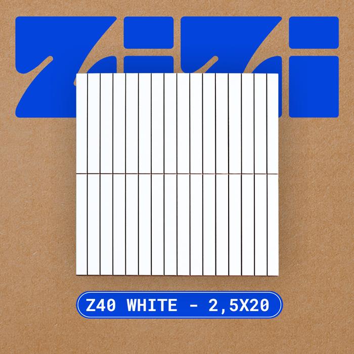 Jual ZIZI Z40 White 40X40 cm (2.5x20 cm) Pre-Cut Tiles - Citruz ...