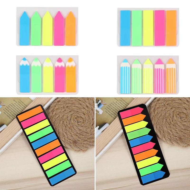 Stationery Note Memo Pad Adhesive Fluorescent Notes Paper Sticker ...