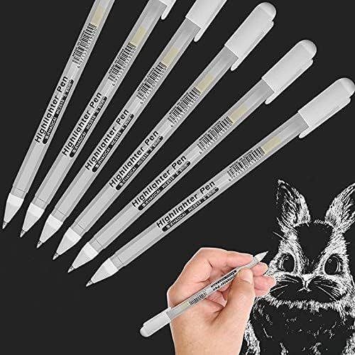 White Fluorescent Drawing Marker Pens, 6-Pack - Waterproof & - TikTok ...