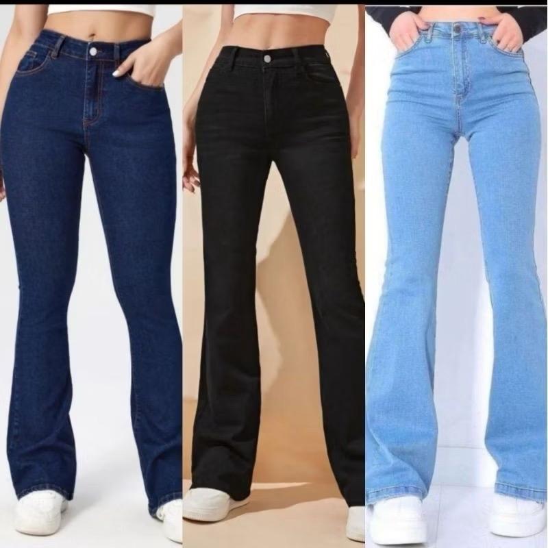 Women's Bootcut seluar PEREMPUAN bootcut kain getah, full strachable ...