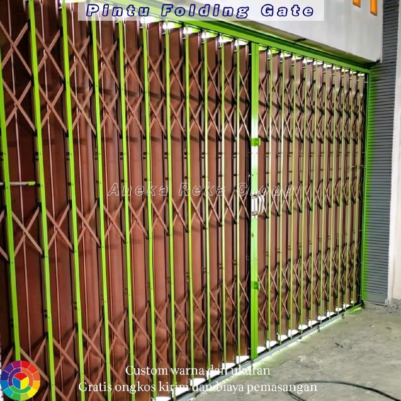 Folding gate rolling door pintu pengaman ruko/kios garasi pintu - Shop ...