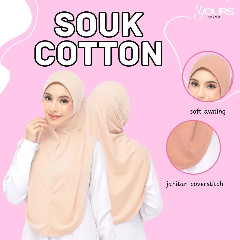 YH (Saiz M) SOUK COTTON Premium (Bukan Jersey) Tudung Sarung - TikTok ...