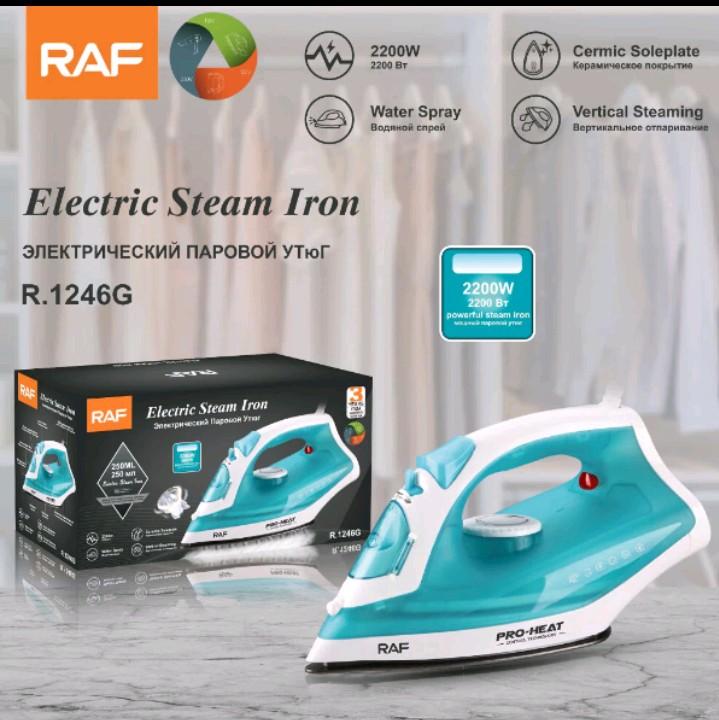 Setrika Uap Listrik RAF 2200W dengan Panel Alumunium 130℃ Electric ...