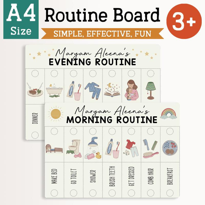 Daily Routine Board Charta Rutin Harian Autism Chart Visual Chart ...