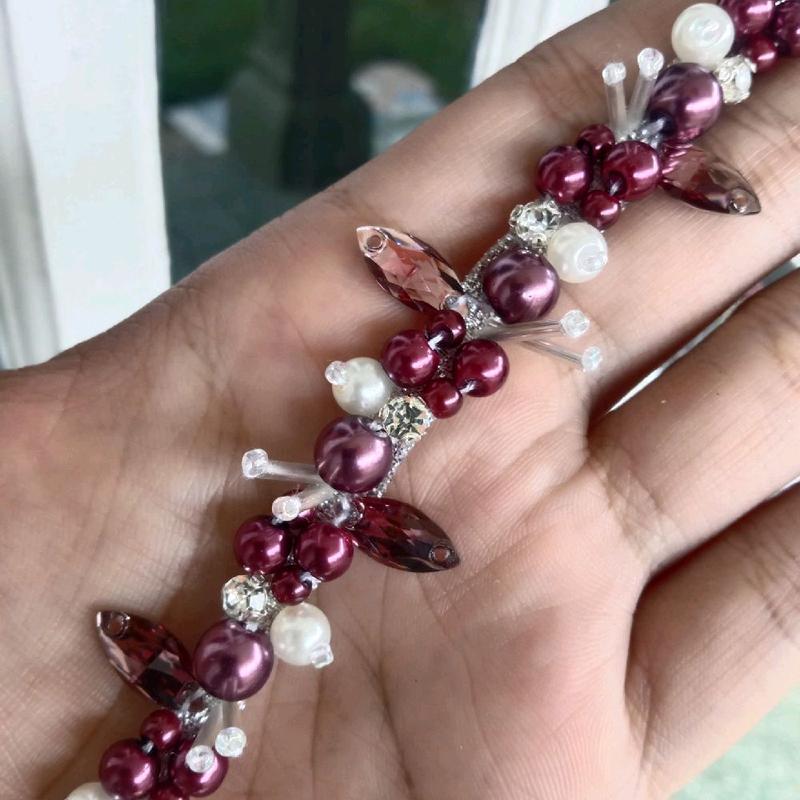 Payet instan bambu mix diamond daun, payet mutiara jahit, payet - Shop ...