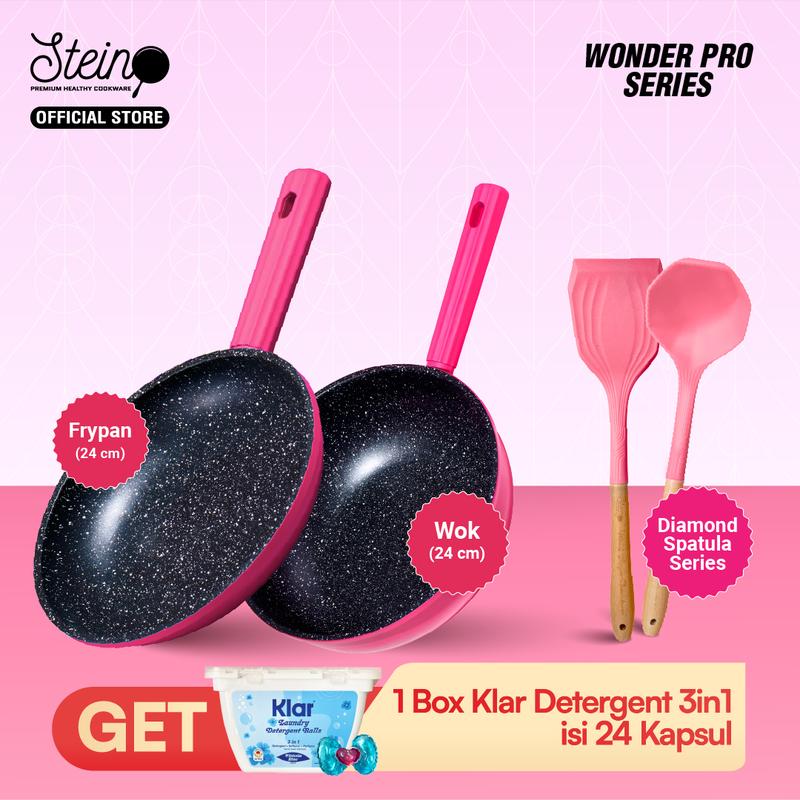 STEIN Wonder Pro Series Wajan Panci Set (Wok 24cm dan Fry 24cm ...