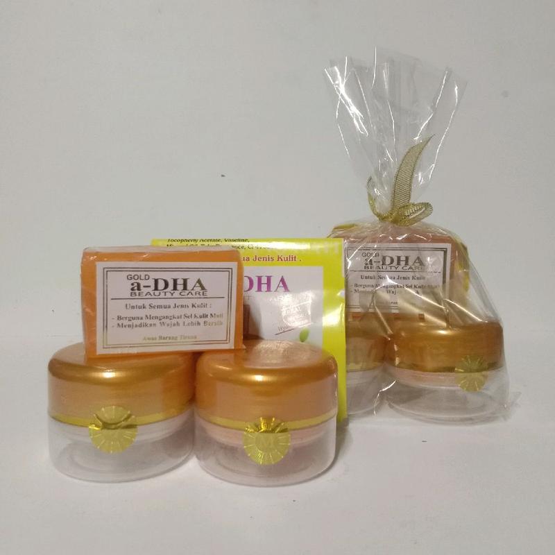 paket a-Dha Gold Original Holo M Gold 3in1||Cream a-Dha Gold Original ...