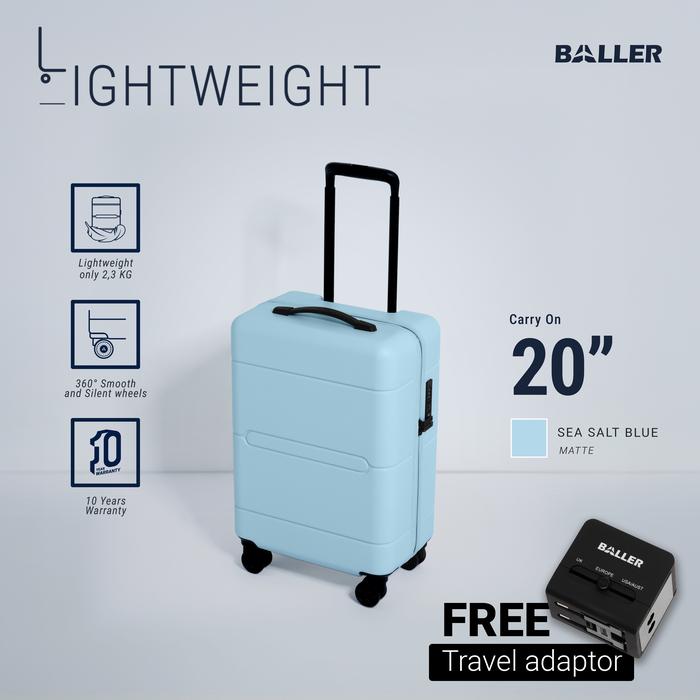 Promo BALLER Koper Lightweight Zipper Polycarbonate Carry On 20 inch ...