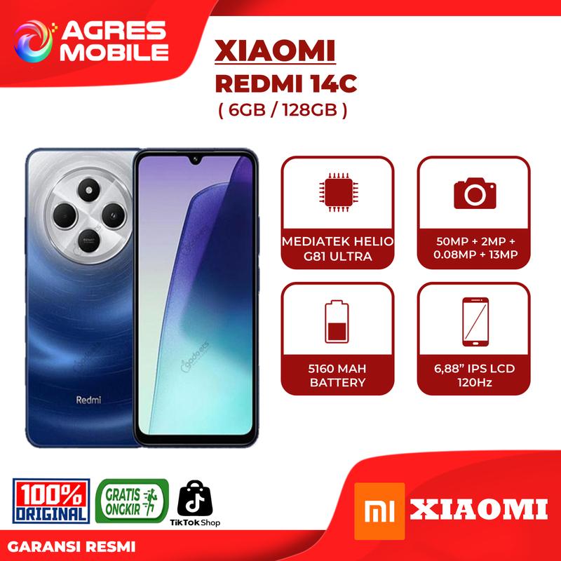 XIAOMI REDMI 14C ( 6GB/128GB ) GARANSI RESMI - Shop | Tokopedia