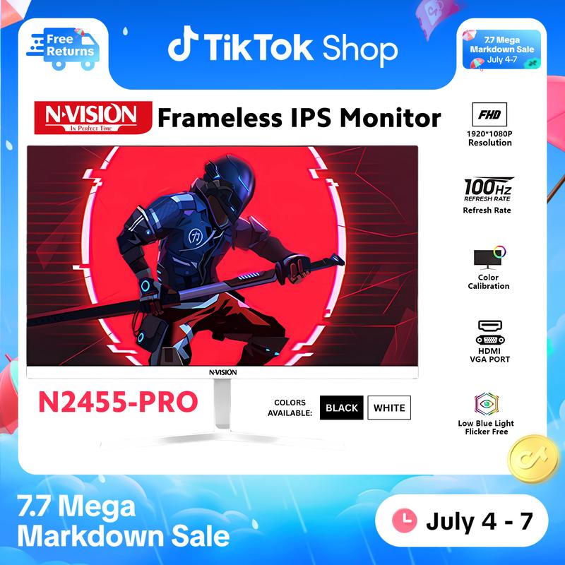 Nvision 22 / 24 / 27 Inch IPS Monitor 100Hz Frameless Flat FHD - TikTok ...
