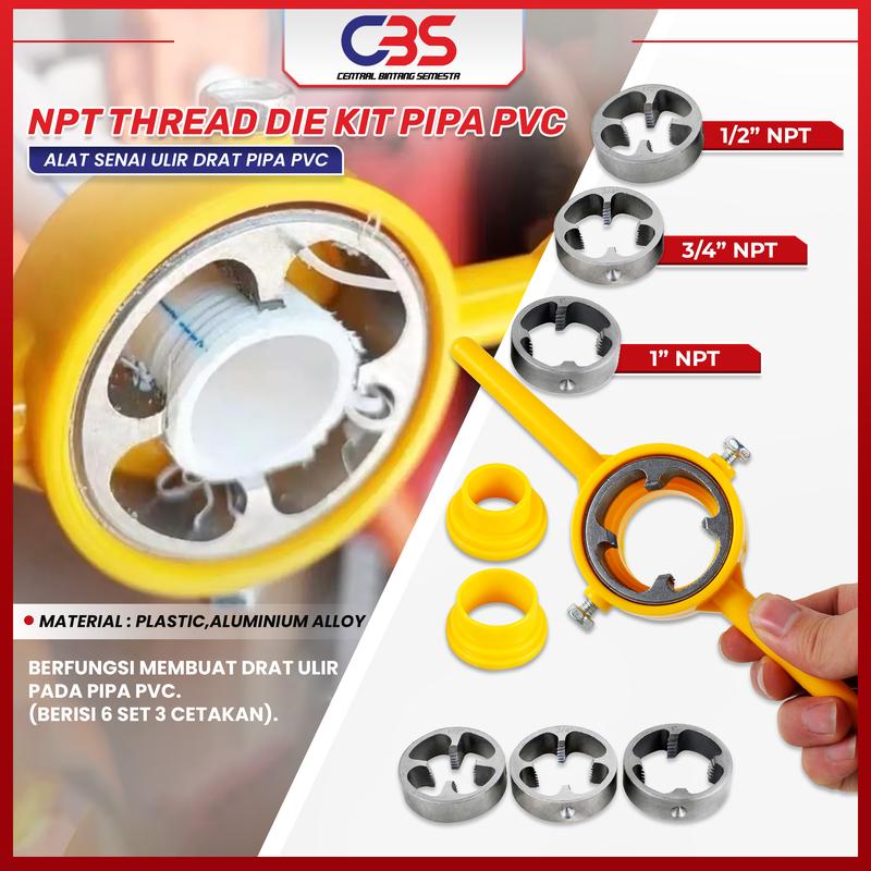 {CBS} Alat Senai Pipa Mata Senai Pipa Drat PVC Die Pvc Kit Pipe - Shop ...