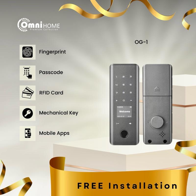 OG-1 Omni Digital Lock Glass Door Smart - TikTok Shop Singapore