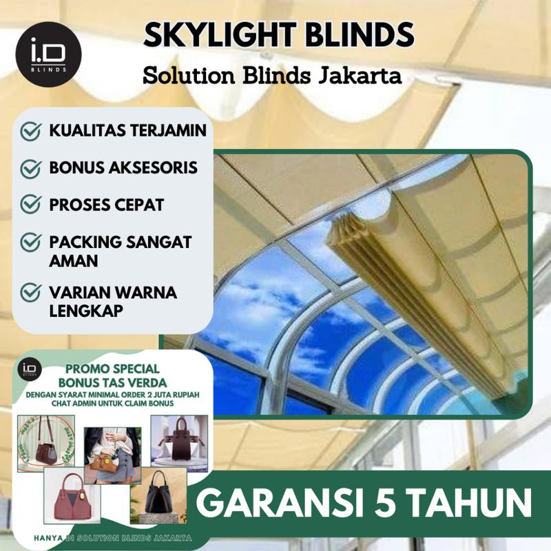 Skylight Blind Atap Gorden Kanopi Blind Elegan Premium Tahan - Shop ...
