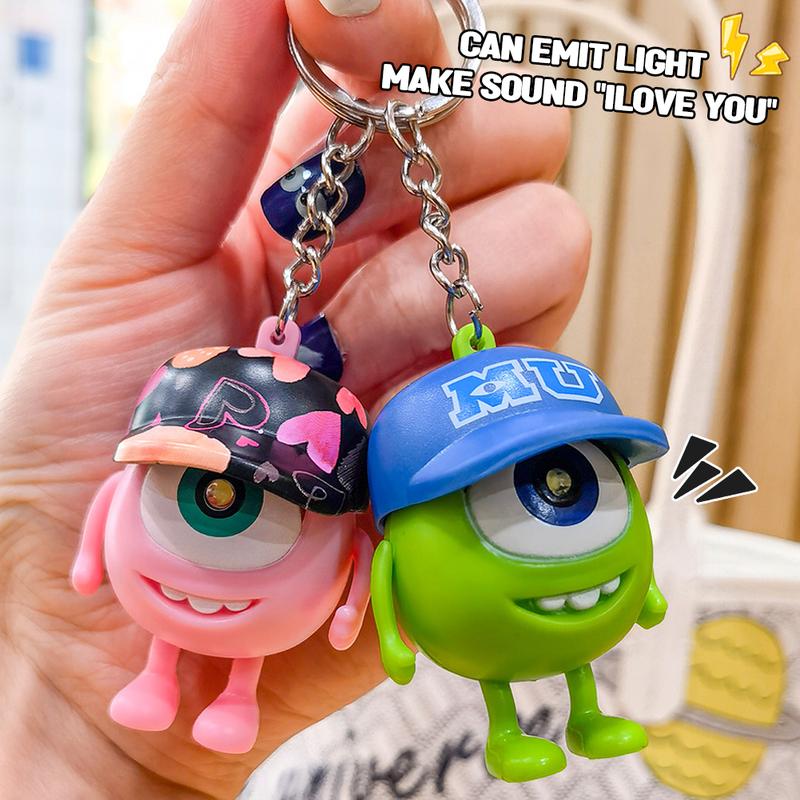 DM Say I Love You Sound Keychain with LED Light Cartoon Key Chain ...