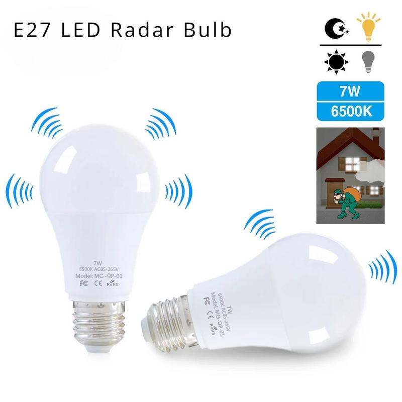 Radar e27 led bulb motion sensor light Automatic on/off Aisl - TikTok ...