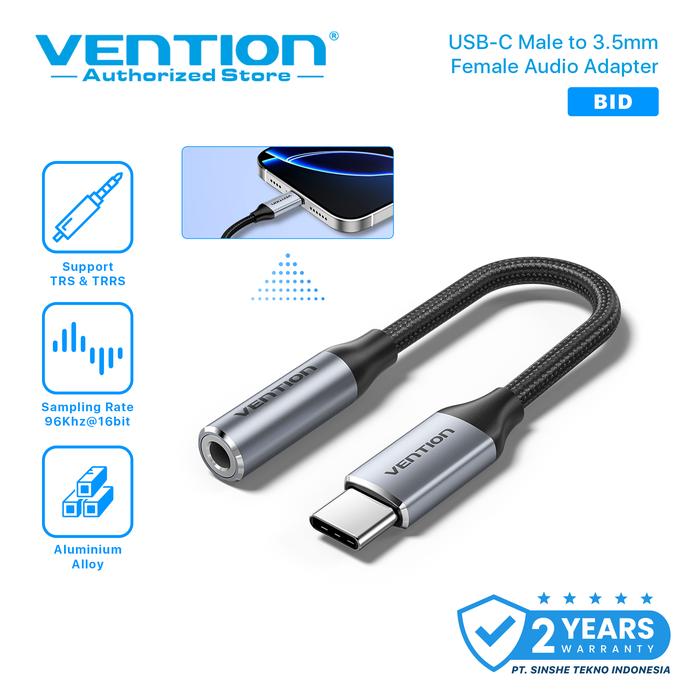 Promo VENTION Kabel Audio USB C to 3.5mm Aux Converter Smartphone ...
