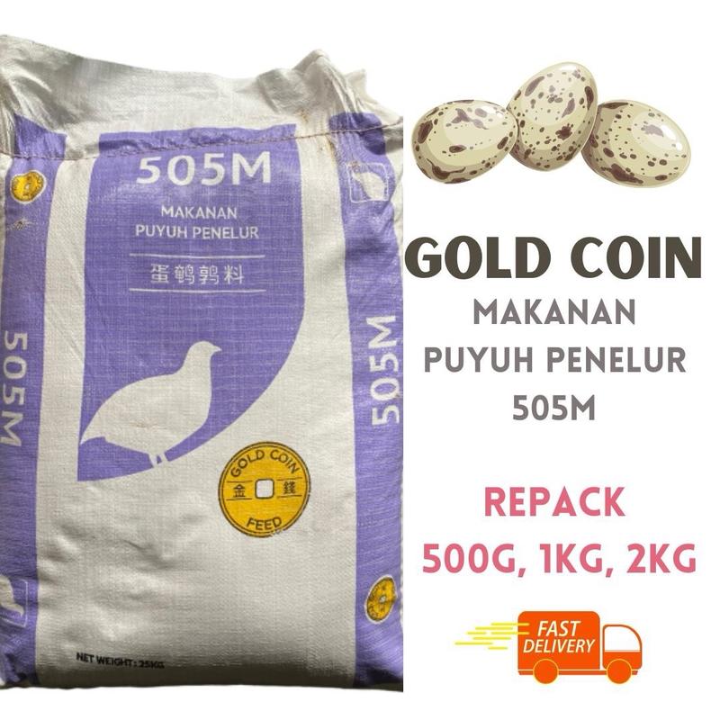 [Repack] Gold Coin 505M Makanan Puyuh Penelur - TikTok Shop Malaysia