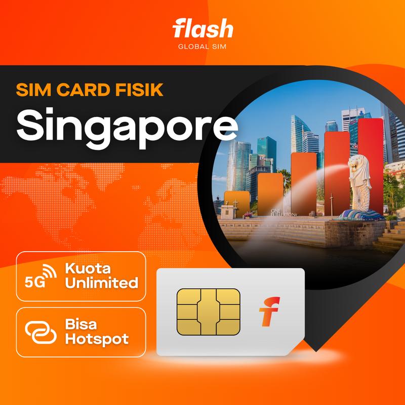 SIM Card Singapore Flash Global SIM Unlimited Data - Shop | Tokopedia