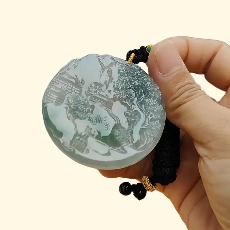 Natural Type A Jadeite carved with beautiful scenery - [51.0 - TikTok ...
