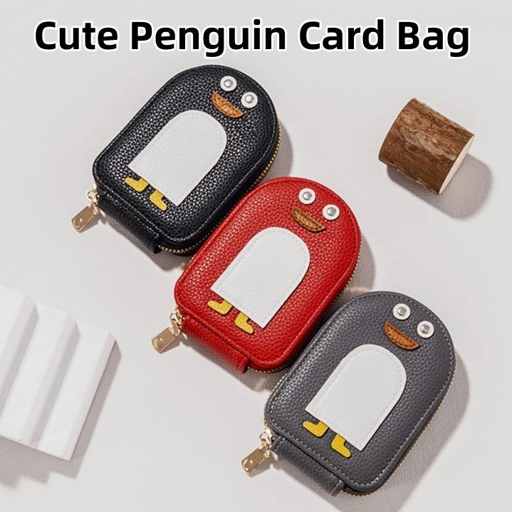 1PC Portable Card Bag Bank Card Storage Storage Bag Cute Penguin Credit ...