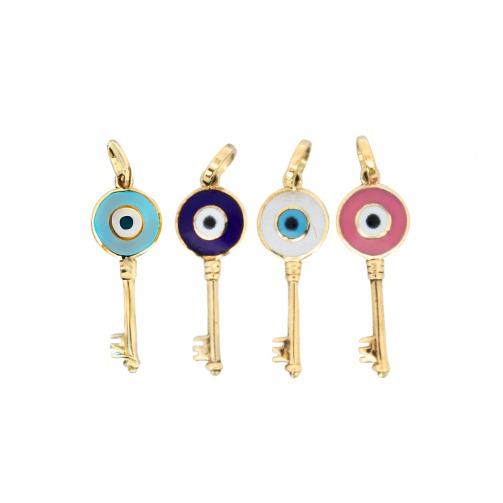 TDA Gold Eye of Protection Key Charm Pendant Liontin Emas Asli - Shop ...