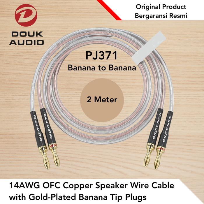 Promo Douk Audio 14AWG OFC Copper Speaker Wire Cable with Gold-Plated ...